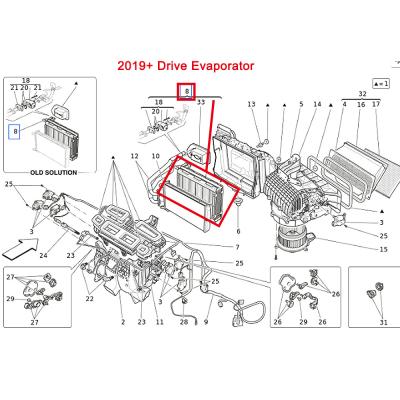 China For Maserati Ghibli Levante Quattroporte (2019+) Drive Evaporator OEM 673014096 for sale