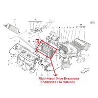 China For Maserati Ghibli Levante Quattroporte (2014-2018) Right-Hand Drive Evaporator OEM 673009413 673003703 for sale