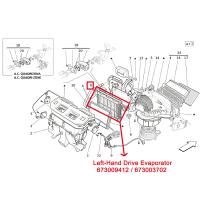 China For Maserati Ghibli Levante Quattroporte 2014-2018 Left-Hand Drive Evaporator OEM 673009412 673003702 for sale