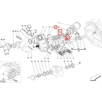 China For Maserati Quattroporte M139/Ferrari 430 Oil Pump O Ring Gasket OEM 133938 for sale