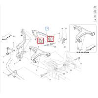 China For Maserati Quattroporte Ghibli 2014-2016 Suspension Front Upper Swing Arm Bushing Rubber OEM 670004186 670004185 for sale