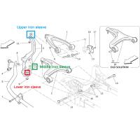 China For Maserati Ghibli Quattroporte Knuckle Upper Rocker Arm Sleeve OEM 670004762 670004761 673007126 670004185 for sale