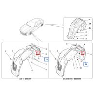 China For Maserati Levante Quattroporte Ghibli Fender Lining Clip Fender Button OEM 670009112 670007383 for sale