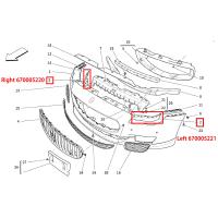 China For Maserati Quattroporte M156 2014-2016 Left Bumper Reinforcement OEM 670005221 for sale