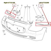 China For Maserati Quattroporte M139 2005-2013 Left Headlight Bracket Trim OEM 67723200 for sale
