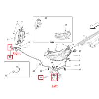 China For Maserati Ghibli (2014+) Left & Right Headlight Washer Lid OEM 673001810 673001809 for sale