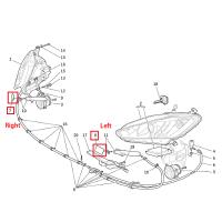 China For Maserati GranCabrio GranTurismo Left Headlight Washer Lid OEM 80056710 for sale