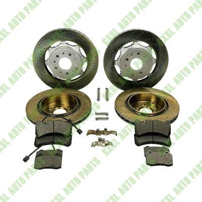 China For Maserati Granturismo GT & Quattroporte Front & Rear Brake Pads & Rotors Set OEM 228411 235318 673010323 673010328 673012040 for sale