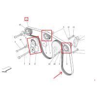 China For Maserati Ghibli Levante Quattroporte 5pcs Drive Belt Replacement Kit OEM 243857 278940 278950 286570 for sale