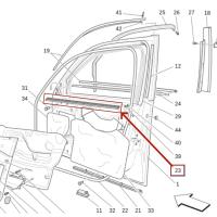 China For Maserati Quattroporte M139 Granturismo GT GranCabrio 2005-2016 Front Left Or Right Door Window Gasket OEM 68472100 68472200 for sale
