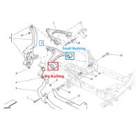 China For Maserati Levante Front Lower Control Arm Big Bushing OEM 670031992 670031993 for sale