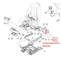 China For Maserati GranTurismo Grancabrio Quattroporte Backrest Adjust Button Fit OEM 980145095 for sale