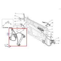 China For Maserati Levante M61 Right Front Electric Vehicle Window Glass Lifter Assembly OEM 670102267 670032860 670104203 for sale