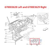 China For Maserati Ghibli Levante & Quattroporte 4WD Left And Right Engine Rubber Pier Mount OEM 670003628 670003629 for sale