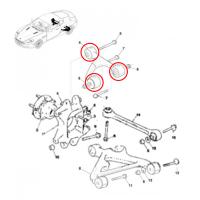 China 6PCS For Aston Martin Rear Upper Control Arm Bushing Kit OEM 6G335K742AA 6G335K743AA 4G435K742BC 4G435K743BC for sale