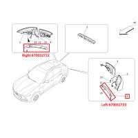 China For Maserati Levante 2017-2021 Car Rear Left & Right Bumper Brake Light Reflector Light Stop Lamp Warning Brake Lamp OEM 670032732 670032733 for sale