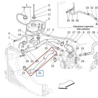 China For Maserati Quattroporte M139 Granturismo GT GranCabrio 2007-2022 Lower Radiator Hose Radiator Coolant Pipe Hose OEM 221356 for sale