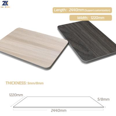 China 5-8mm Waterproof PVC Wall Panels Wood Grain Veneer for sale