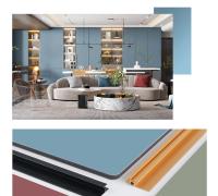 China Eco-Friendly Bamboo PVC Wall Panel 1220x2440mm Waterproof Interior Decor for sale