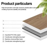 China 5mm Bamboo Charcoal Wood Veneer Panel 2440mm Waterproof Wall Panel for sale