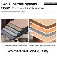 China 5mm Bamboo Charcoal Wood Veneer Panel 2440mm Waterproof Wall Panel for sale