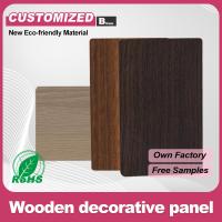 China Bamboo Charcoal Wood Veneer 5/8mm Waterproof Wall Panel for sale