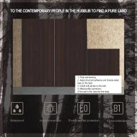 China Bamboo Charcoal Wood Veneer 5/8mm Waterproof Wall Panel for sale