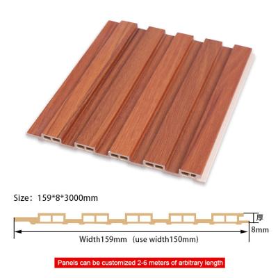 China WPC Fluted Wall Panel 1220x2440mm Waterproof Fireproof for sale
