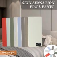 China 1.22m Width PVC Skin Feel Bamboo Wall Panel 5/8mm Thickness for sale