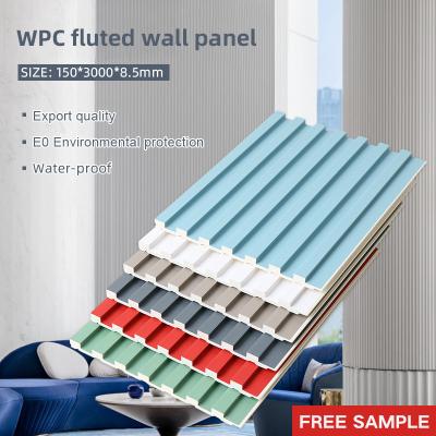 China 8.5mm WPC Fluted Wall Panel Waterproof Fireproof for sale