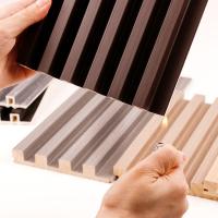 China WPC Fluted Wall Panel 8mm Waterproof Fireproof Eco-Friendly for sale