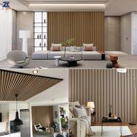 China WPC Fluted Wall Panel 1220x2440mm Waterproof Fireproof Soundproof for sale