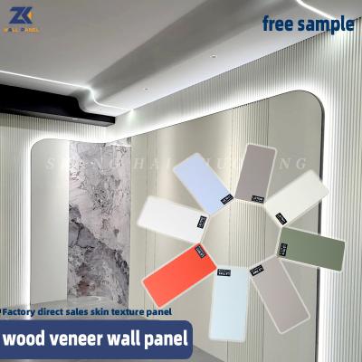 China Bamboo Charcoal Wood Veneer Wall Panel 1220x2440mm Waterproof Fireproof for sale