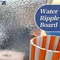 China 5mm Water Ripple PVC Bamboo Fiber Wall Panel Fireproof for sale