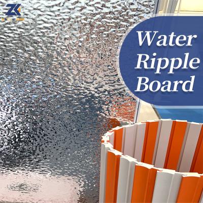 China 5mm Water Ripple PVC Bamboo Fiber Wall Panel Fireproof for sale