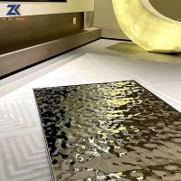 China 5mm Water Ripple PVC Bamboo Fiber Wall Panel Fireproof for sale