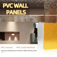 China Water Ripple PVC Bamboo Fiber Wall Panel 5mm 8mm Thickness for sale