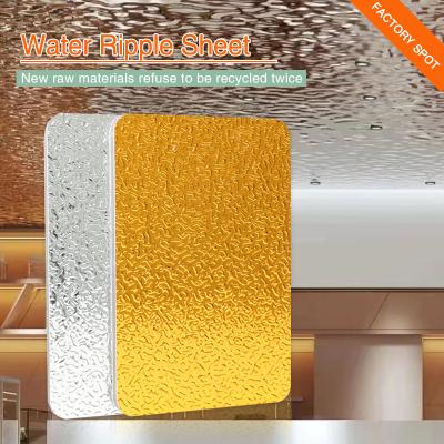 China Bamboo Charcoal 3D Water Ripple Panel 1220x2440mm Fireproof PVC for sale