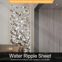 China Fireproof Water Ripple Wood Veneer Wall Panel 1220x2440mm for sale