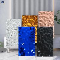 China Eco-Friendly 3D Water Ripple Wall Panel 1220x2440mm PVC PET for sale