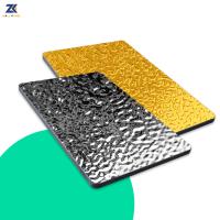 China Bamboo Charcoal Water Ripple Panel 1220x2440mm PVC PET Wall Board for sale