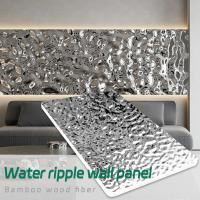 China 8mm Bamboo Fiber 3D Water Ripple Wall Panel 1220x2440mm for sale