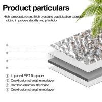 China Waterproof Bamboo Charcoal Wall Panel 1220x2440mm Water Wave Design for sale