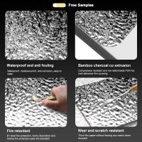 China 3D Water Ripple Bamboo Charcoal Panel 8mm PVC PET Fireproof B1 for sale