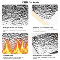 China 5mm PET Water Ripple Wall Panel Bamboo Charcoal Fiber Fireproof for sale
