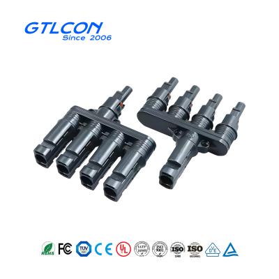 China One In Four Solar Panel Connectors Male Female Parallel Branch Connectors ODM OEM for sale