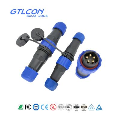 China Outdoor Waterproof Aviation Plug & Socket — Male-to-Female Panel-Mount Solder Connector (CL20 Series) — 2 to 14 Pins for sale