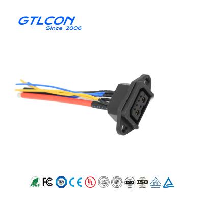 China GTLCON EV Charging Socket 2+4P EV Connector For Ebike Lithium Battery Charging / Discharging for sale
