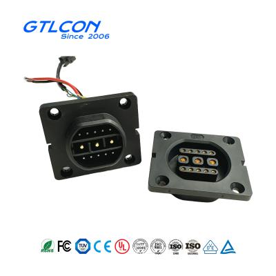 China Electric Motorcycle Bicycle Ebike Battery Connector Stackable Battery Pack Connector 3+10 Pin for sale