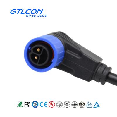 China M20 Self-locking 2-Pin Power Plug — Waterproof Electrical Connector for LED Lighting and Vehicle-Mounted Lithium Batteries — Suitable for Power Connections in Outdoor Electrical Equipment for sale